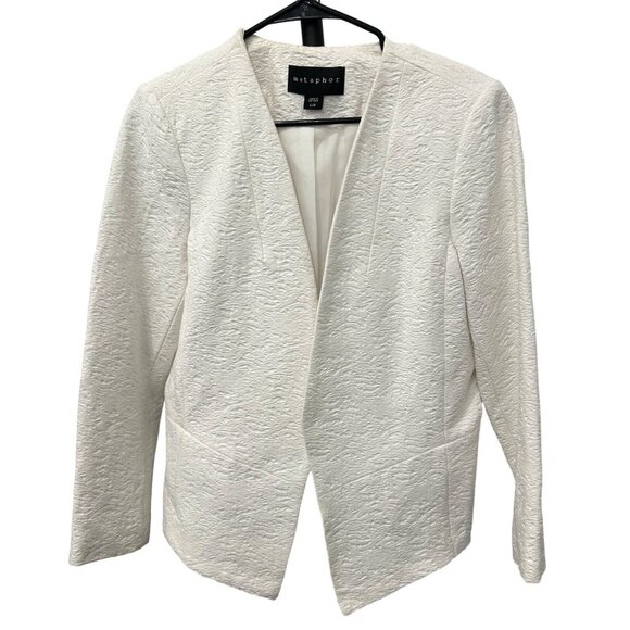 Metaphor | Jackets & Coats | Metaphor Womens White Textured Single ...